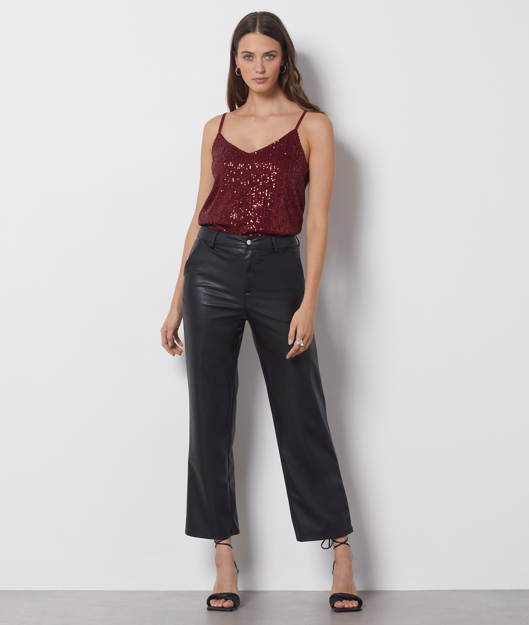 Caraco à sequins ADYLE BORDEAUX GRENAT - ETAM