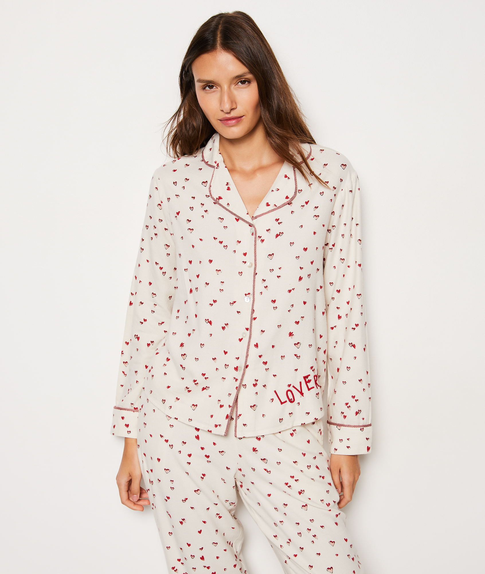 Chemise de pyjama en coton imprimée Corgi GAETAN ECRU - ETAM