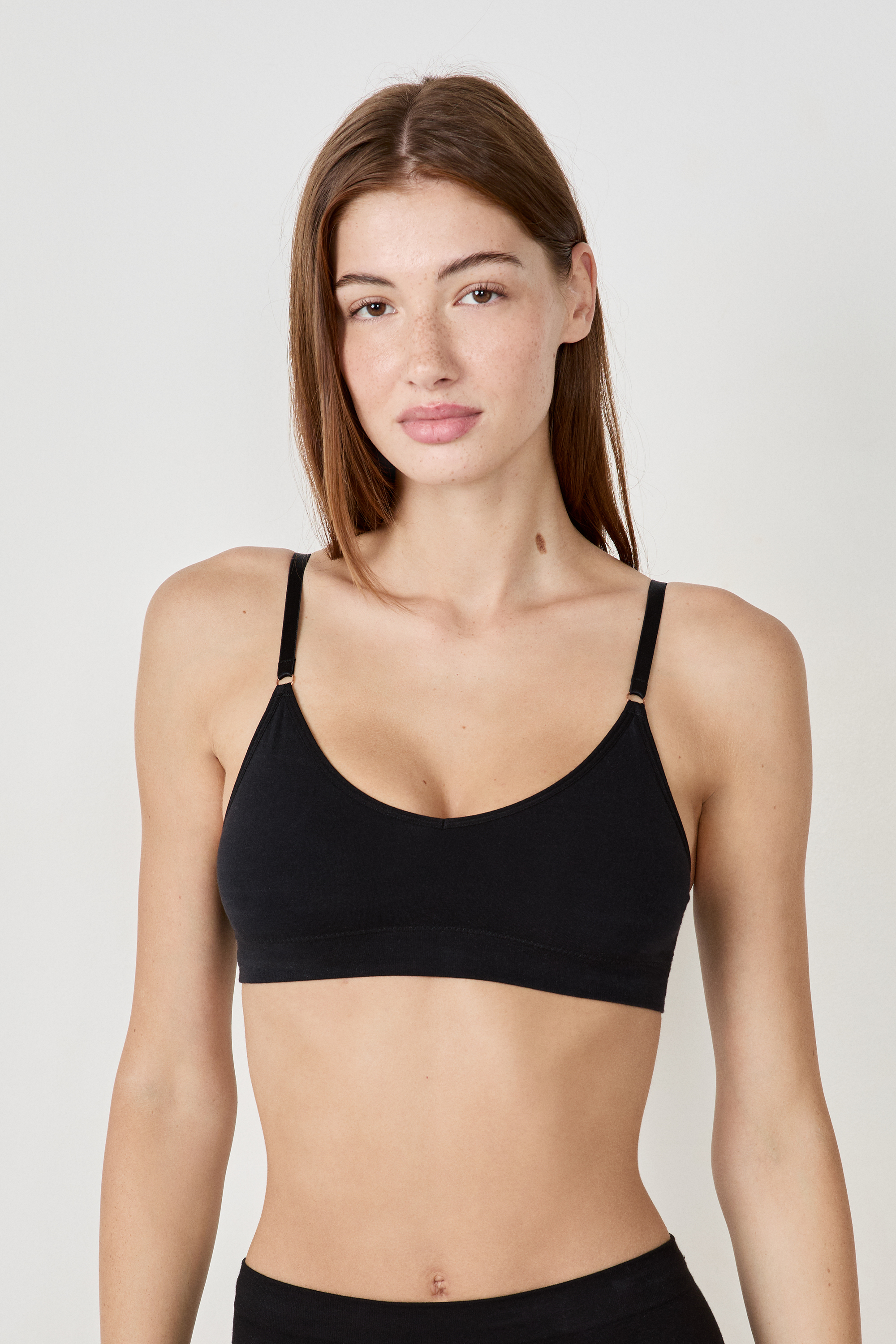 Brassière confort optimal en coton AMANDE NOIR - ETAM Brassière confort optimal en coton AMANDE NOIR - ETAM